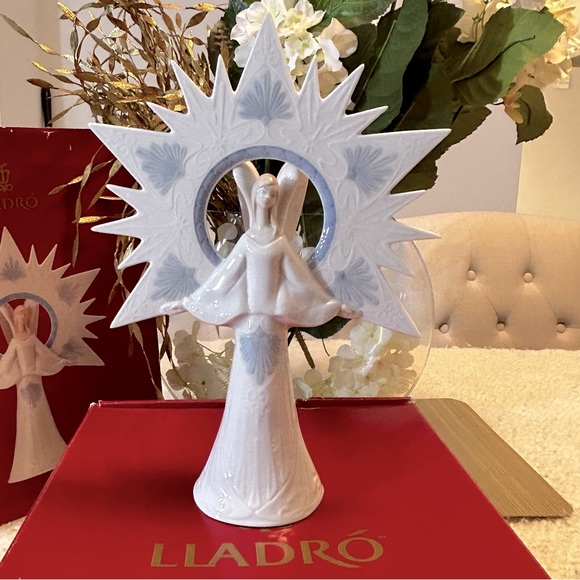Lladro Holiday Lladro Angel Of Light Tree Topper Retired In Box